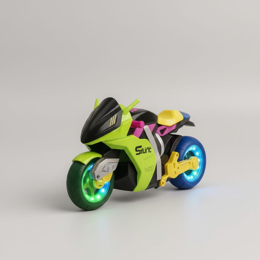 Moto Télécommandée Stunt XBAOTEC 360° avec Lumières LED - Jouet RC pour ...